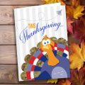 Military Happy Thanksgiving Turkey Air Force Camo Card | Zazzle