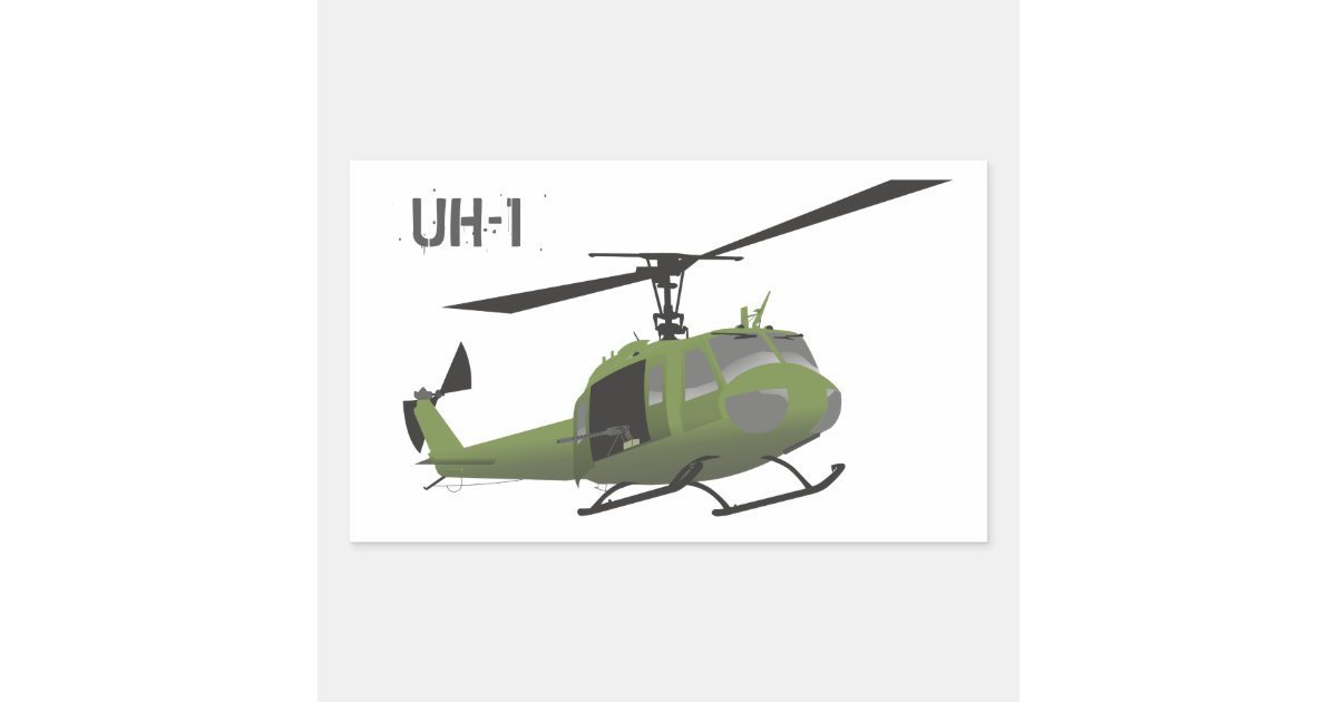 Military Huey Helicopter Sticker | Zazzle