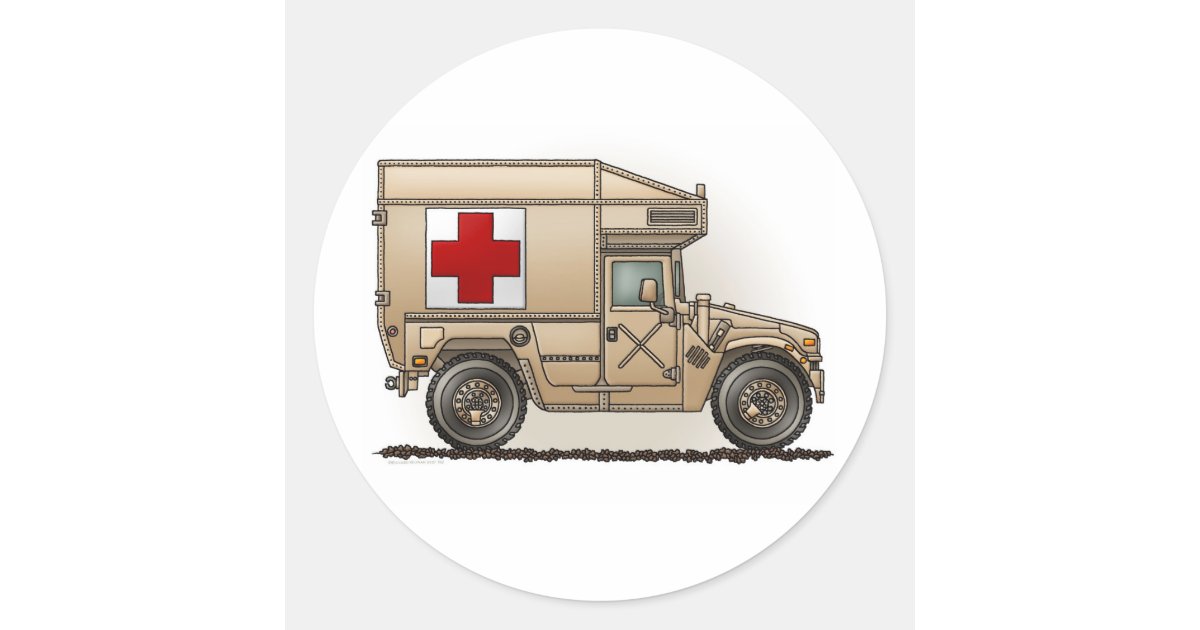 Military Hummer Ambulance Sticker | Zazzle