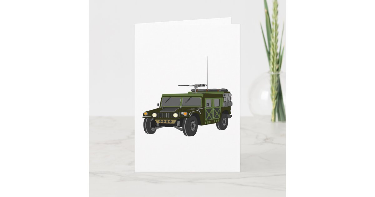 Military Humvee Off-Road Tactical Vehicle Card | Zazzle