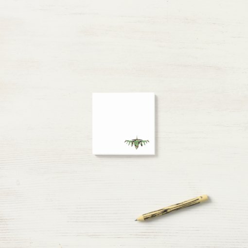 Military Jet camouflage fighter aircraft silhouett Post-it Notes | Zazzle