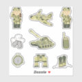 Military Kids Educational Green Camo Sticker | Zazzle