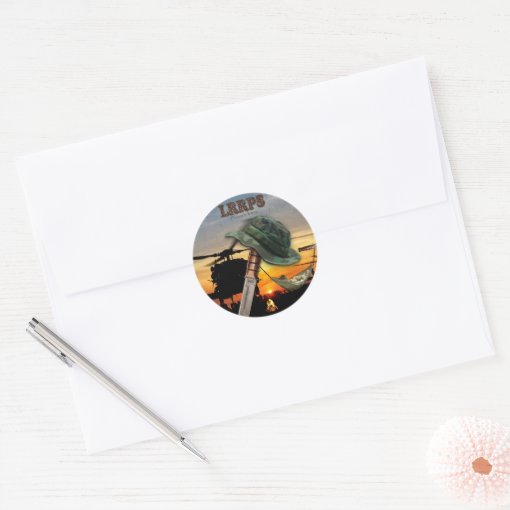 Military LRRPS LRRP recon army marines navy Classic Round Sticker | Zazzle