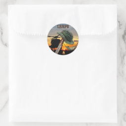 Military LRRPS LRRP recon army marines navy Classic Round Sticker | Zazzle