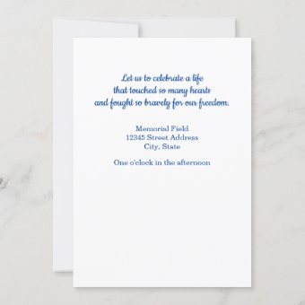 Military Memorial Service Invitation Stars Stripes | Zazzle