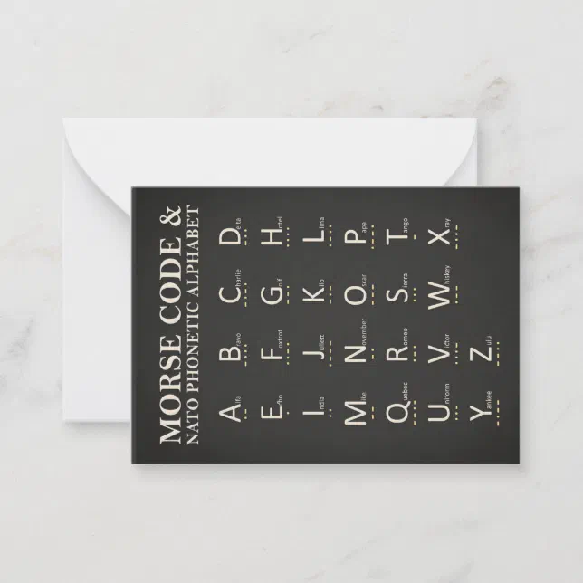 Military Morse code illustration Note Card | Zazzle