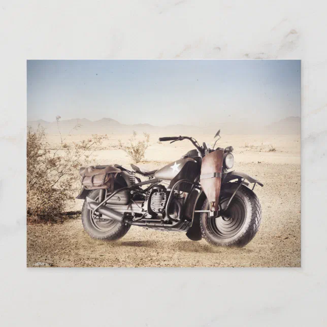 Military Motorcycle Postcard | Zazzle