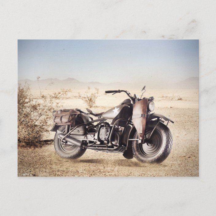 Military Motorcycle Postcard | Zazzle.com