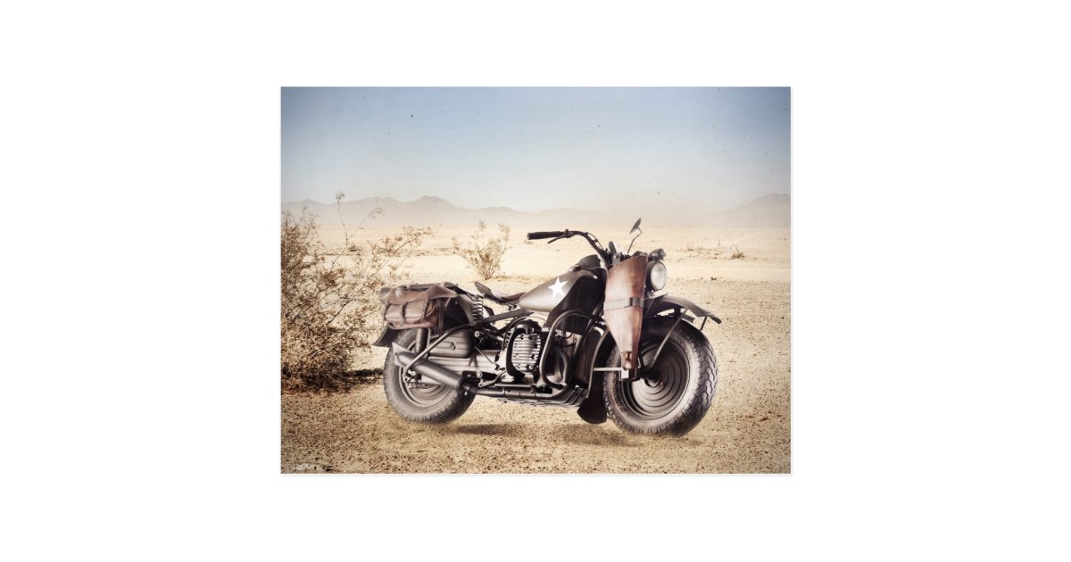 Military Motorcycle Postcard | Zazzle.com