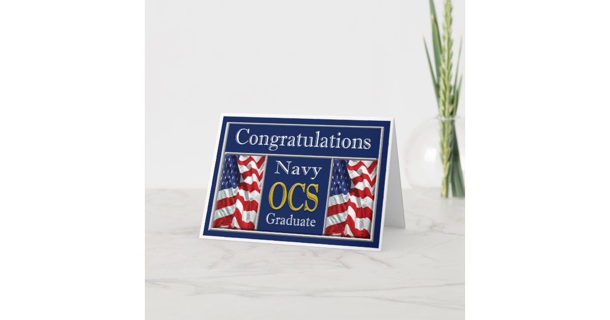Military Navy OCS Graduation Congratulations Card | Zazzle.com