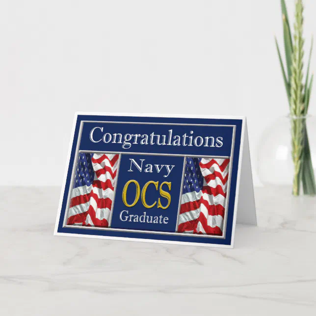 Military Navy OCS Graduation Congratulations Card | Zazzle