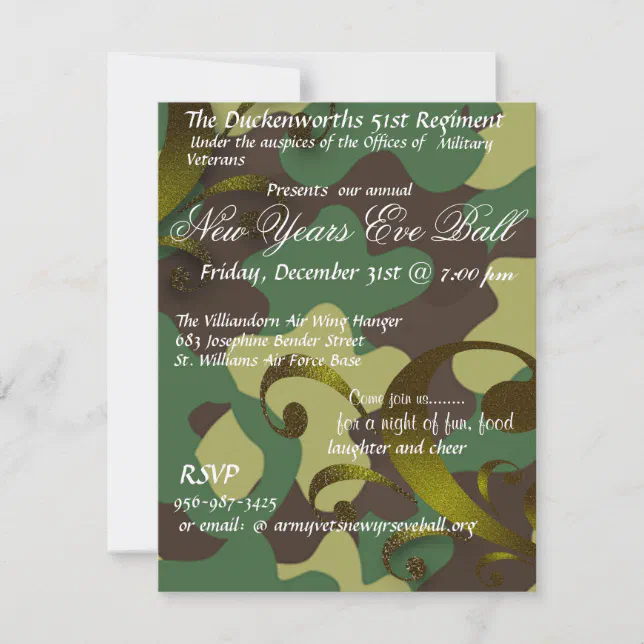 Military New Years Eve Ball Invitation | Zazzle