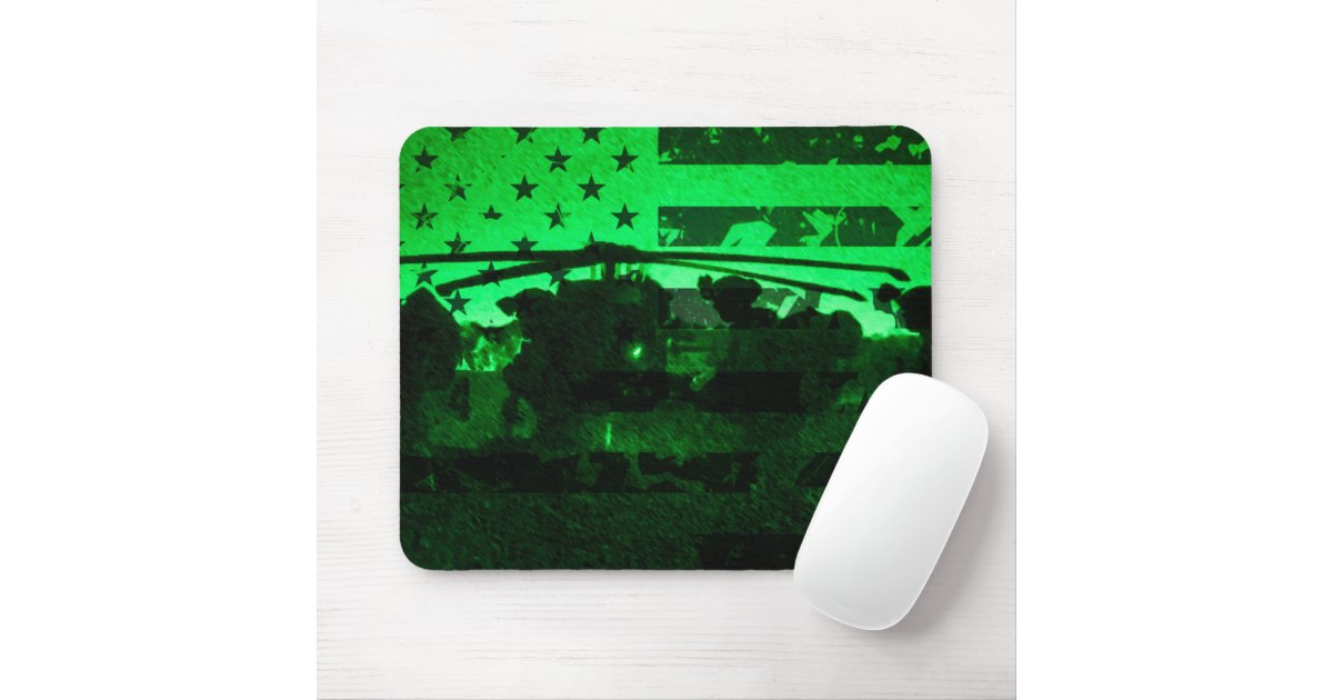 Military Night Operations with American Flag Mouse Pad | Zazzle