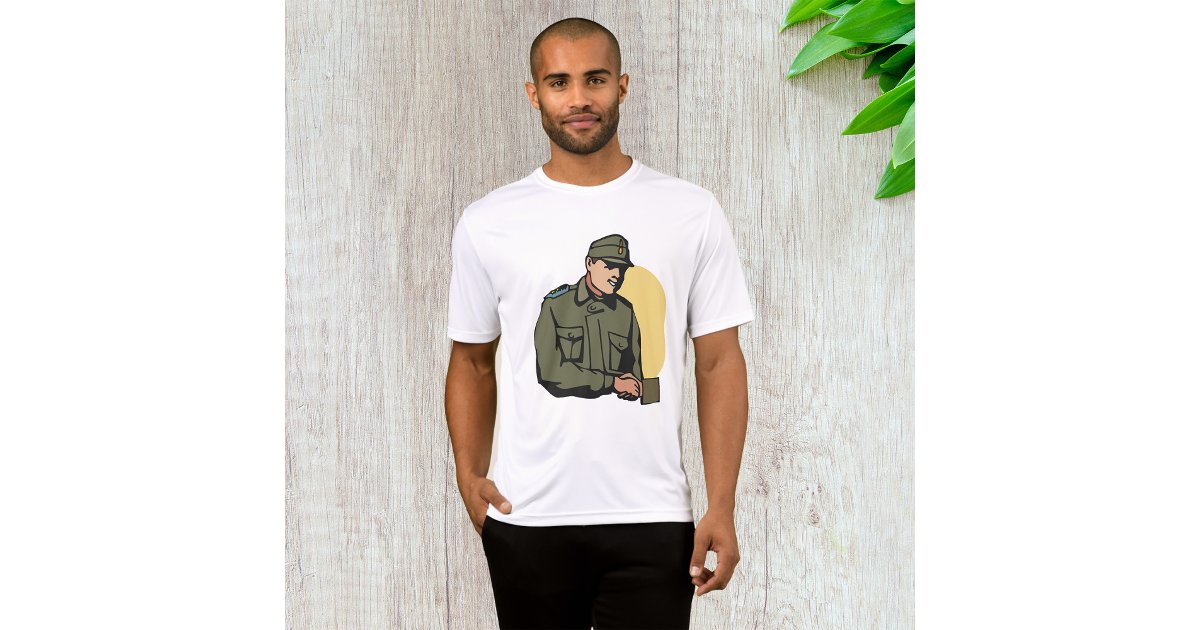 Military Officer Retro Army Soldier T-Shirt | Zazzle