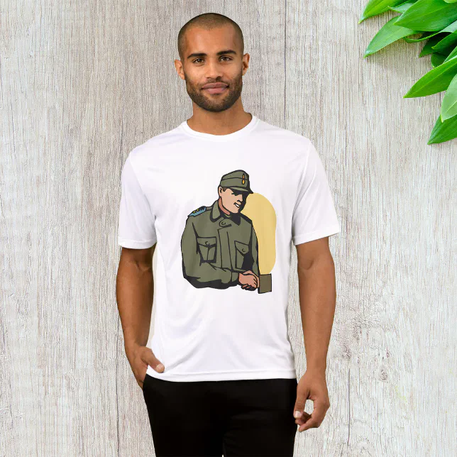 Military Officer Retro Army Soldier T-Shirt | Zazzle
