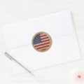 Military Patriotic American Flag Congratulations Classic Round Sticker ...