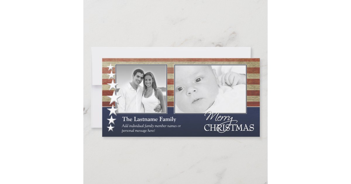 Military / Patriotic Christmas Photo Card | Zazzle