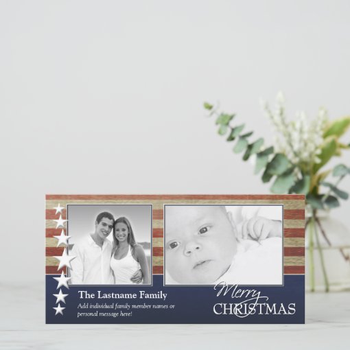 Military / Patriotic Christmas Photo Card | Zazzle