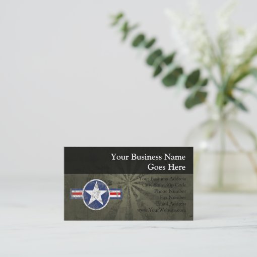 Military Patriotic Vintage Star Business Card | Zazzle