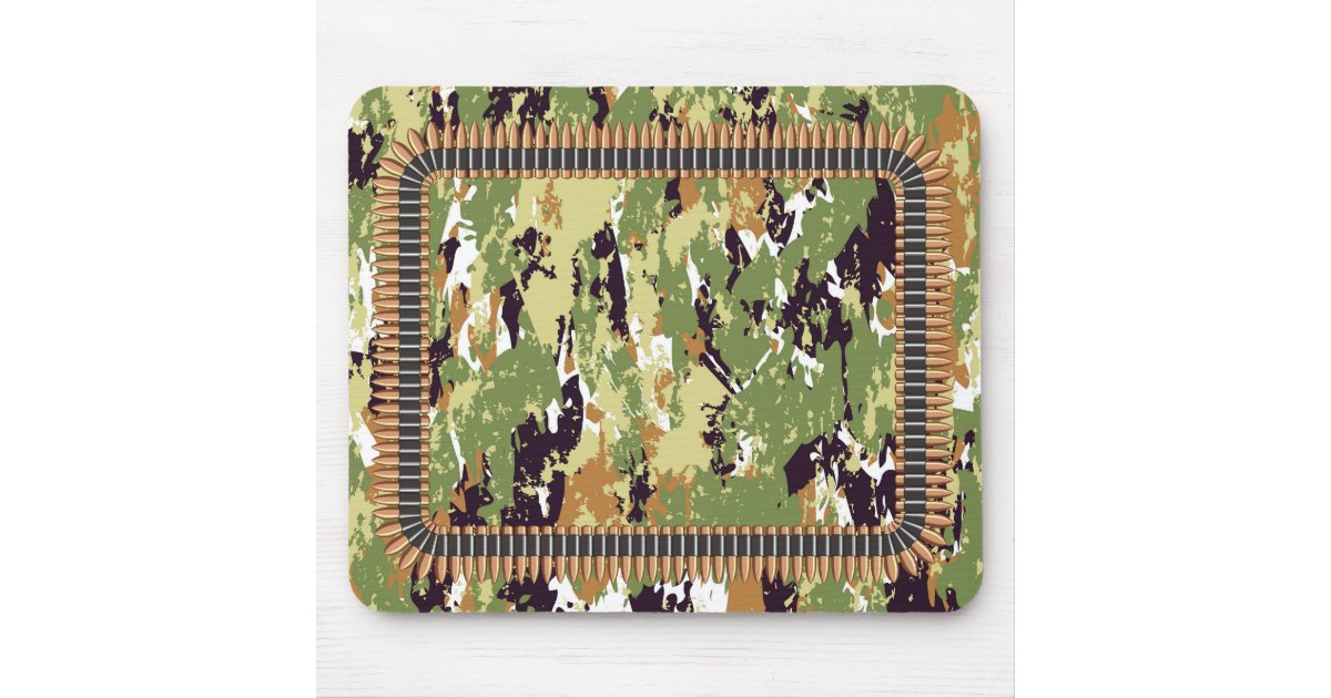 Military Pattern with Bullet Mouse Pad | Zazzle