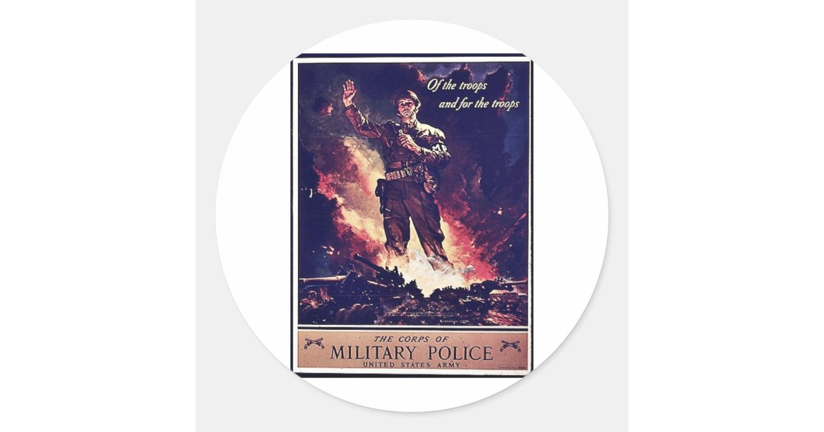 Military Police Classic Round Sticker | Zazzle