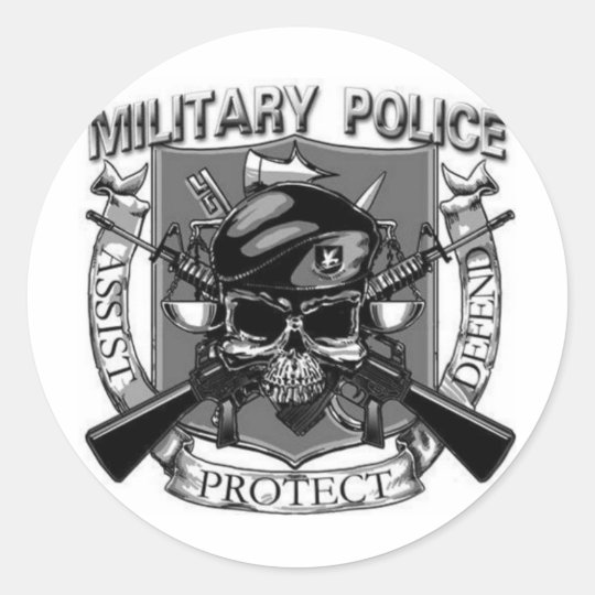 Military Police Classic Round Sticker | Zazzle.com