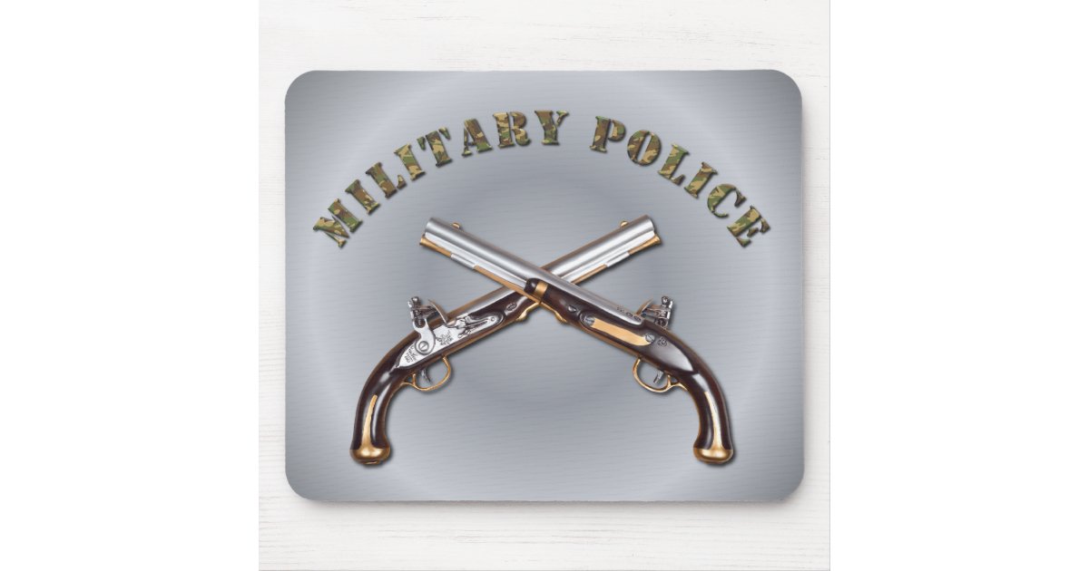Military Police Crossed Pistols Mouse Pad | Zazzle
