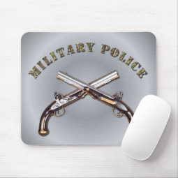 Military Police Crossed Pistols Mouse Pad | Zazzle