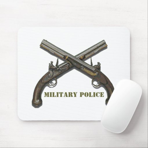 Military Police Crossed Pistols Mouse Pad | Zazzle