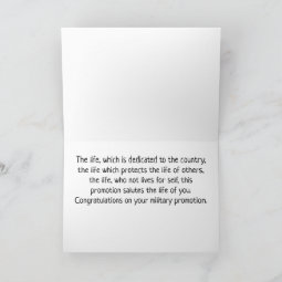 ***MILITARY PROMOTION*** CONGRATULATIONS TO YOU! CARD | Zazzle