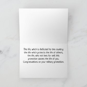***MILITARY PROMOTION*** CONGRATULATIONS TO YOU! CARD | Zazzle