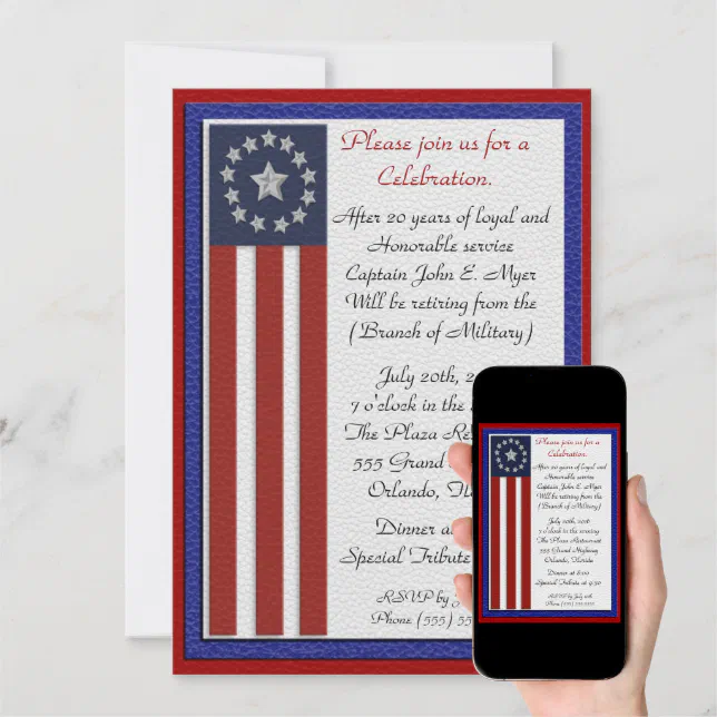 Military Retirement all branches Invitation | Zazzle