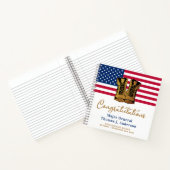 Military Retirement American Flag Army Guest Book | Zazzle