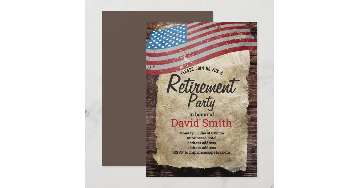 Military Retirement, Army, retirement party Invit Invitation | Zazzle