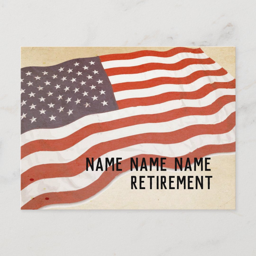 Military Retirement, Army, retirement party Invitation Postcard | Zazzle
