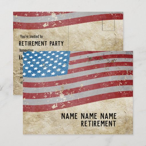 Military Retirement, Army, retirement party Postcard | Zazzle