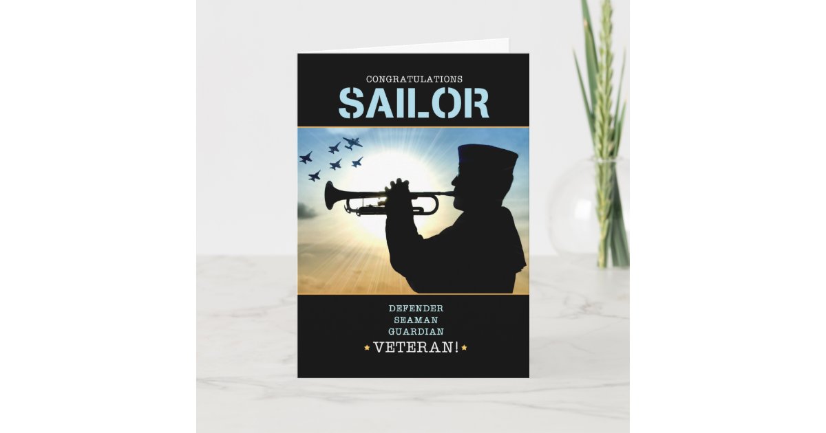 Military Retirement Congratulations Sailor Card | Zazzle.com