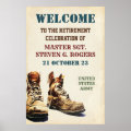 Military Retirement Farewell Welcome Sign | Zazzle