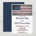 Military Retirement Party American Flag Invitation Zazzle