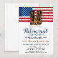 Military Retirement Party Army Boots American Flag Invitation | Zazzle