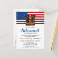 Military Retirement Party Army Boots American Flag Postcard | Zazzle