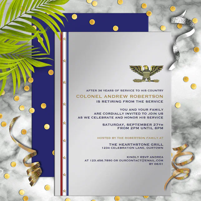 Military Retirement Party Invitation | Zazzle