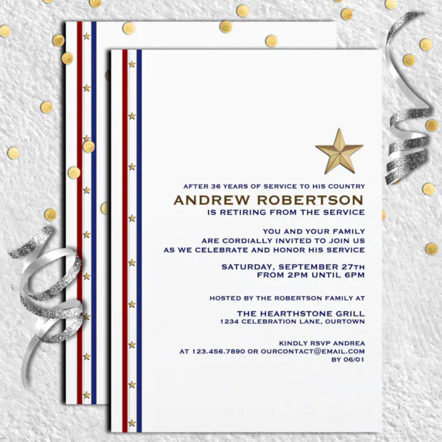 Military Retirement Party Invitation | Zazzle