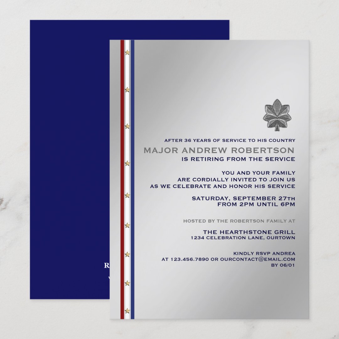 Military Retirement Party Invitation | Zazzle