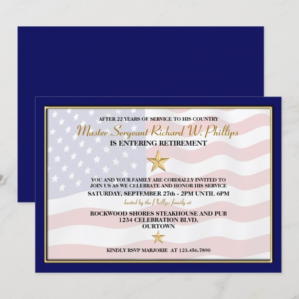 Military Retirement Invitations | Zazzle