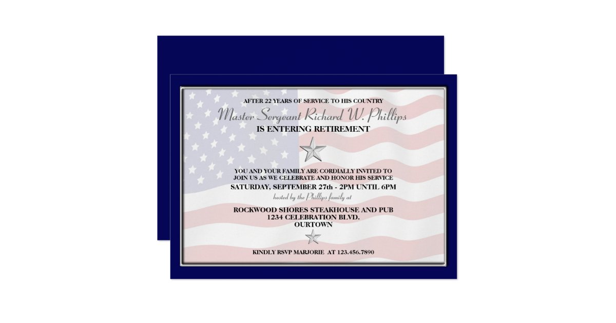 Military Retirement Party Invitations | Zazzle.com