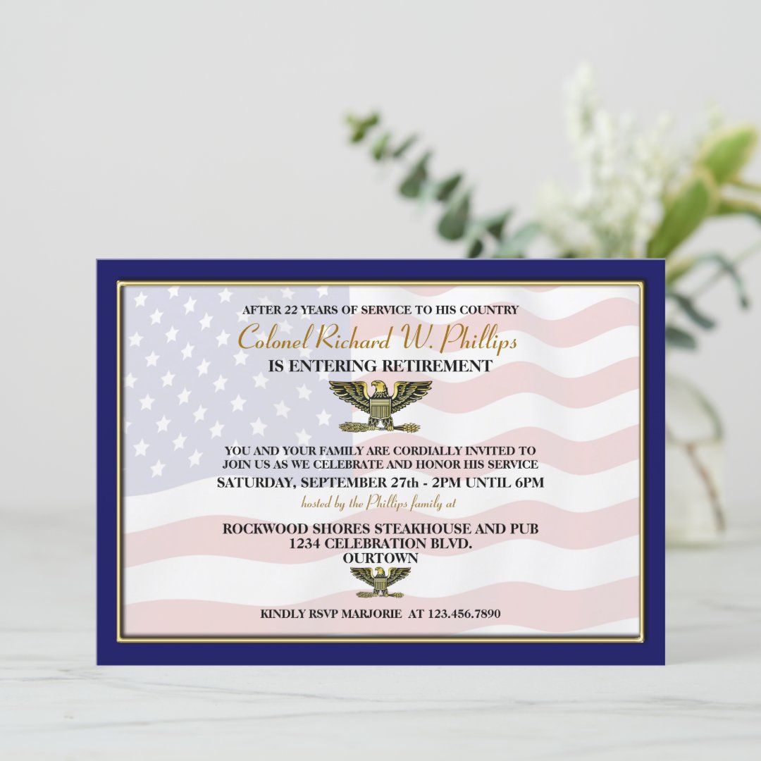 Military Retirement Party Invitations | Zazzle
