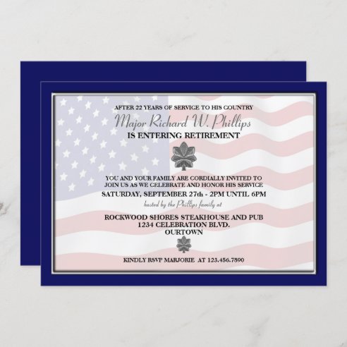 Military Retirement Invitations | Zazzle