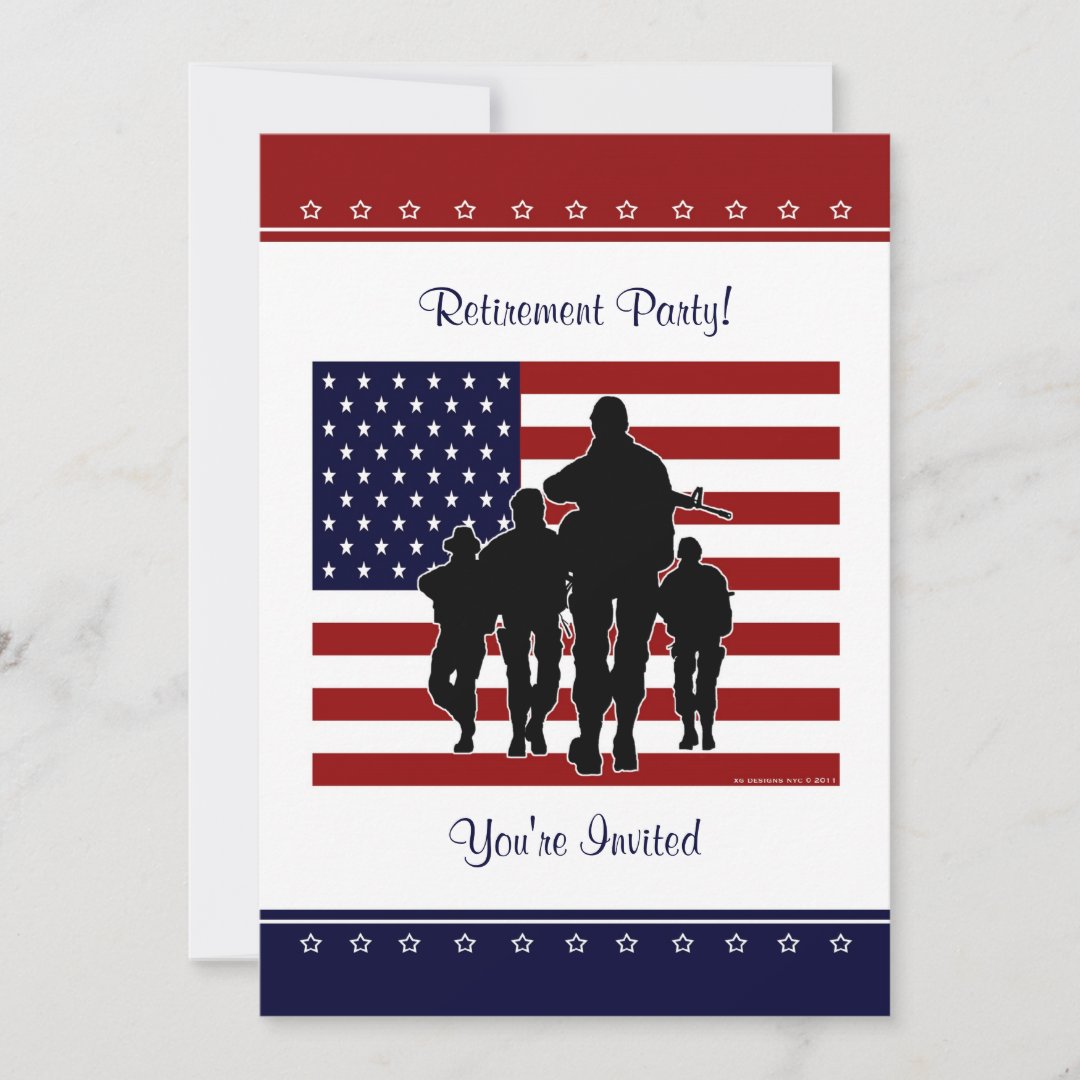 Military Retirement Party Personalized Invitation | Zazzle