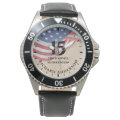 Military Retirement Watch Us Flag Add Text Custom | Zazzle